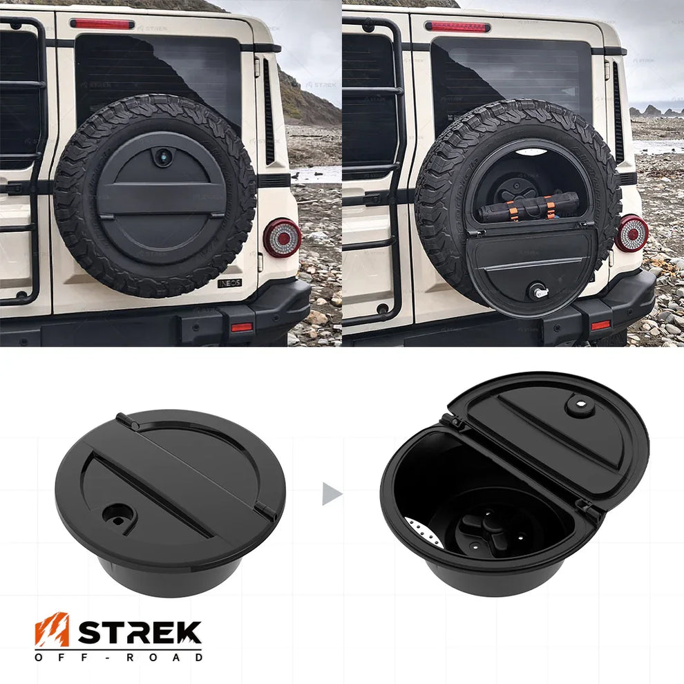 Ineos Grenadier Spare Tire Storage Box - Lockable Wheel Cover